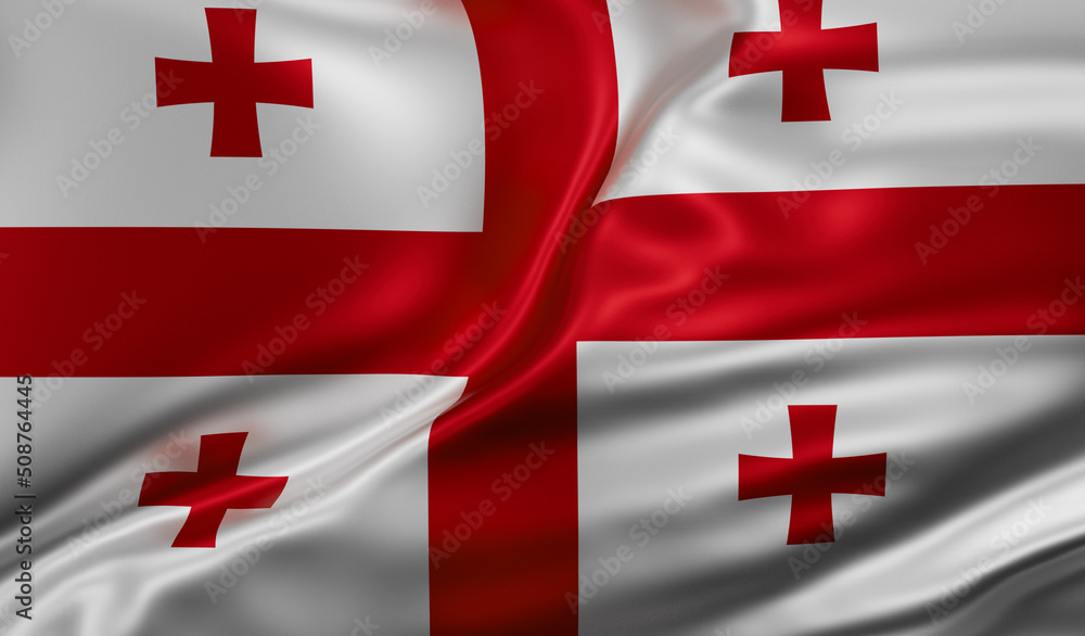 Georgia national flag Stock Illustration | Adobe Stock