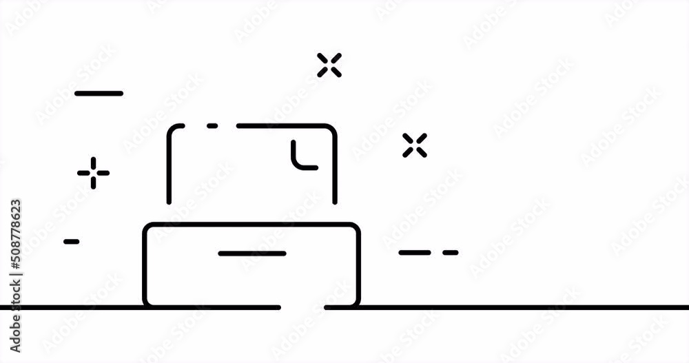 Continuous line art drawing internet. Single line drawing, solid line ...