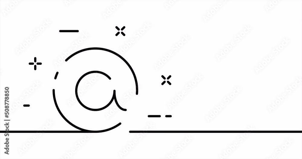 Continuous line art drawing internet. Single line drawing, solid line ...