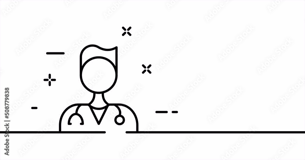 Continuous line art drawing medicine. Single line drawing, solid line ...