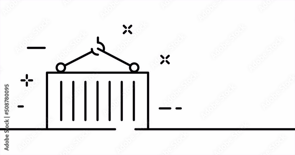 Continuous line art drawing delivery. Single line drawing, solid line ...