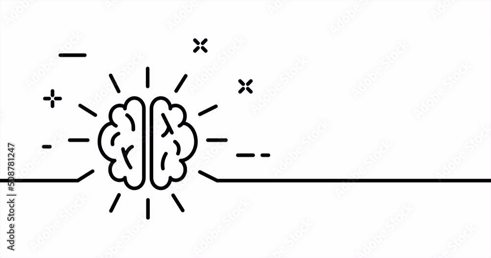 One line drawing, solid line thinking. Animation of one line drawing ...