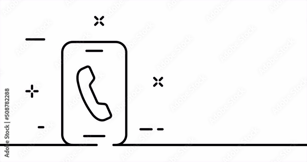 Continuous line art drawing communication. Single line drawing, solid ...