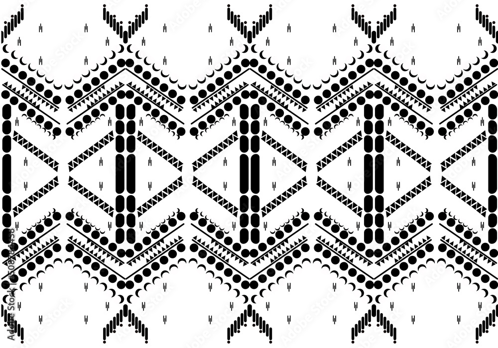 geometric seamless pattern white abstract ethnic design Indigenous ...