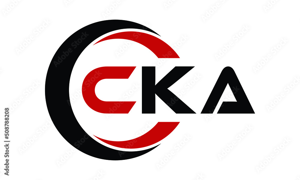 CKA swoosh three letter logo design vector template | monogram logo ...