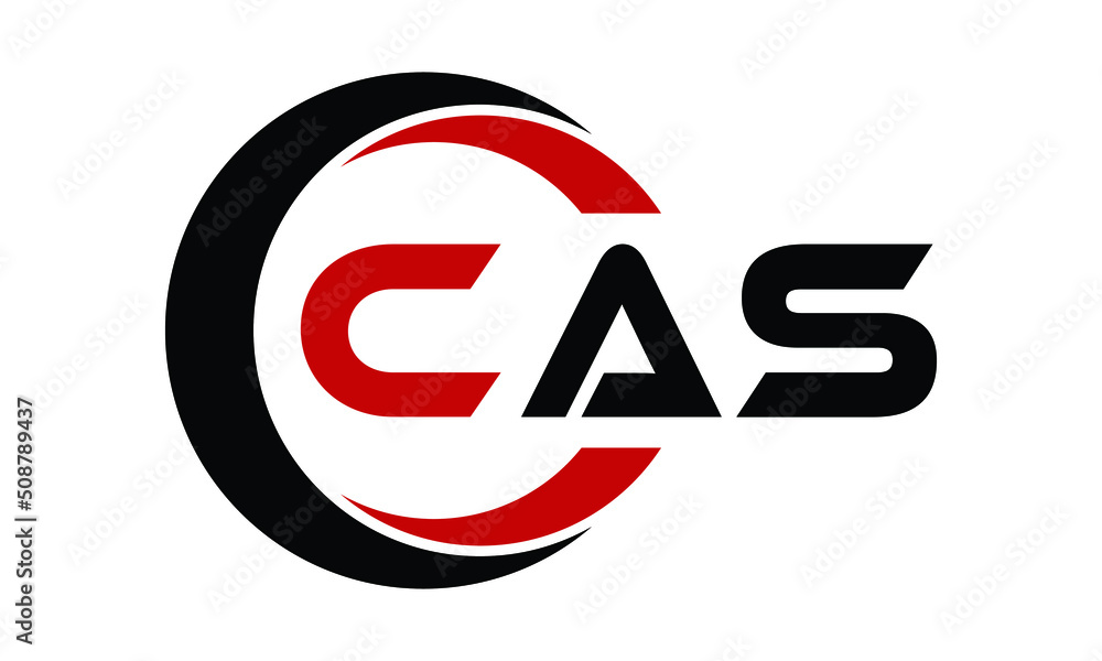 CAS swoosh three letter logo design vector template | monogram logo ...