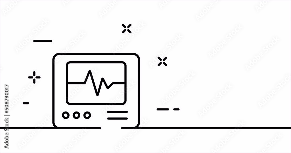 Electrocardiogram. ECG, cardiograph, medical apparatus, heartbeat ...