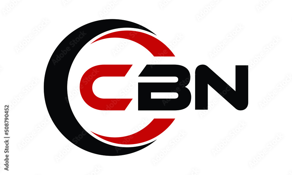 CBN swoosh three letter logo design vector template | monogram logo ...