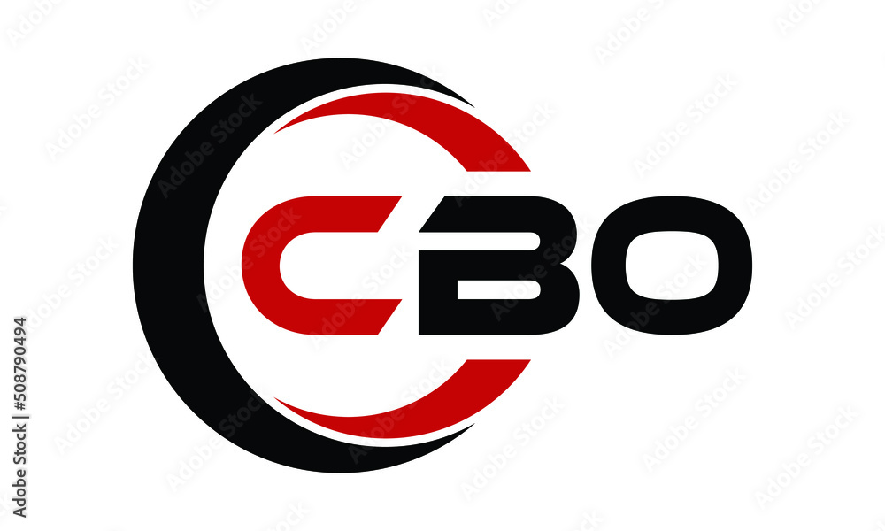 CBO swoosh three letter logo design vector template | monogram logo ...