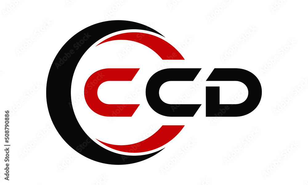 CCD swoosh three letter logo design vector template | monogram logo ...
