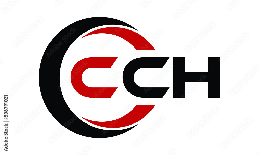 CCH swoosh three letter logo design vector template | monogram logo ...