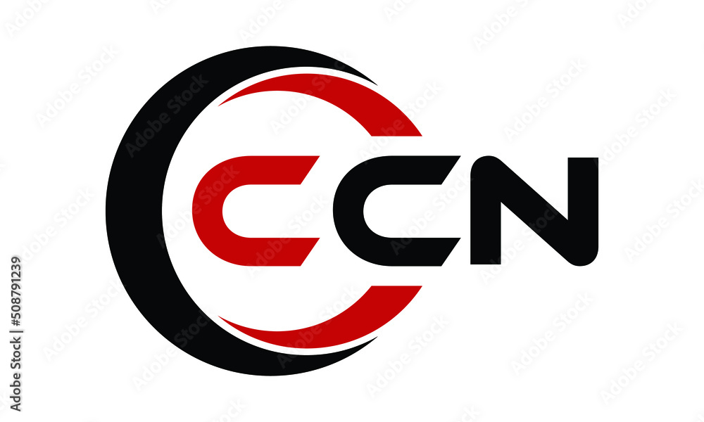 CCN swoosh three letter logo design vector template | monogram logo ...