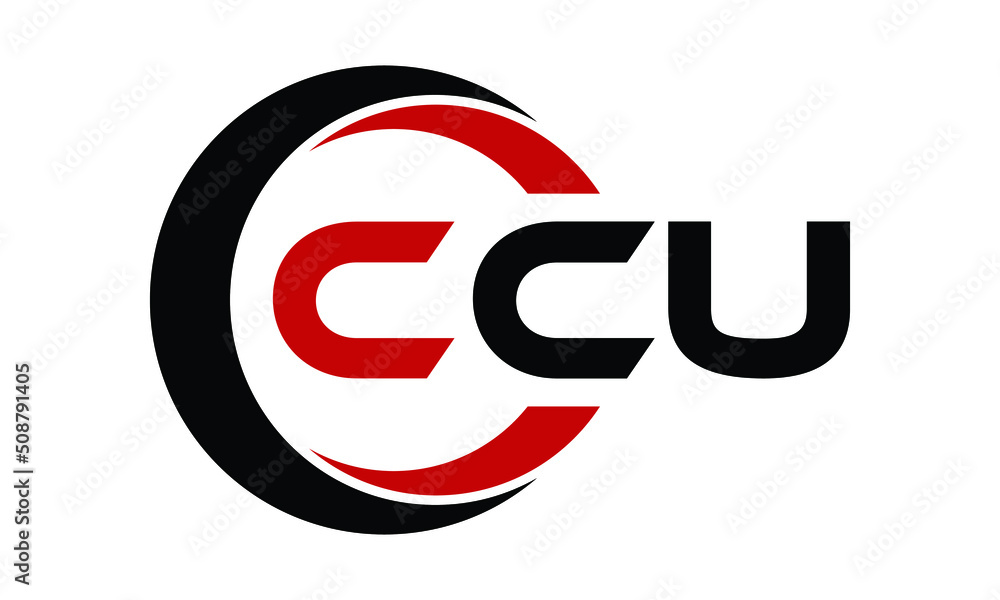 CCU swoosh three letter logo design vector template | monogram logo ...