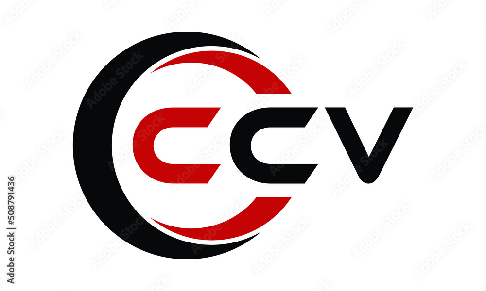 CCV swoosh three letter logo design vector template | monogram logo ...