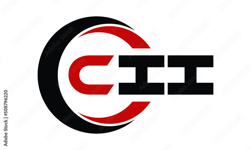 CII swoosh three letter logo design vector template | monogram logo ...