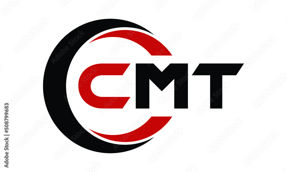 CMT swoosh three letter logo design vector template | monogram logo ...