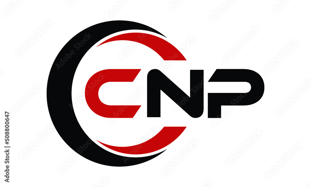 CNP swoosh three letter logo design vector template | monogram logo ...