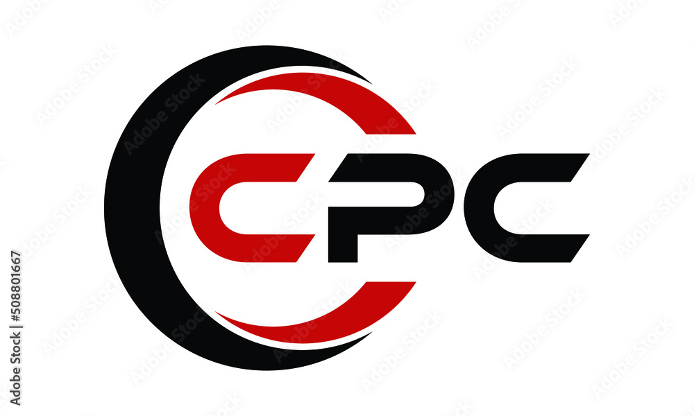 CPC swoosh three letter logo design vector template | monogram logo ...