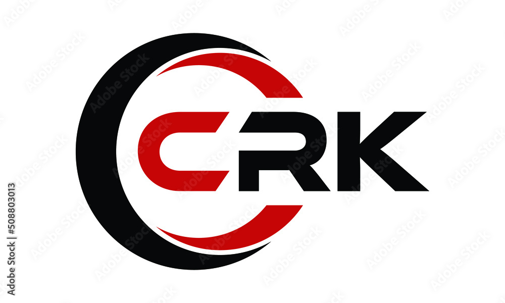 CRK swoosh three letter logo design vector template | monogram logo ...
