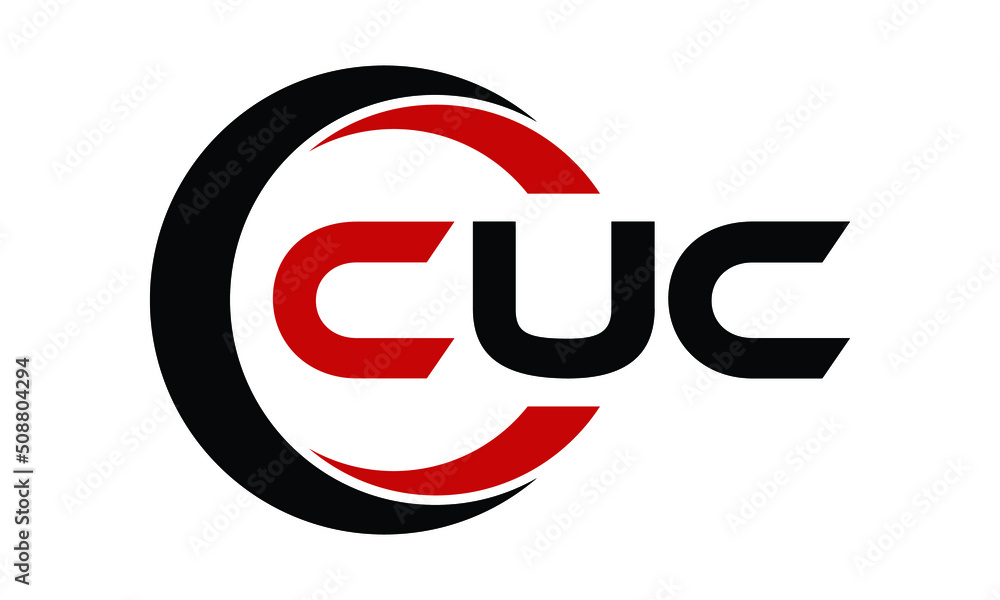 CUC swoosh three letter logo design vector template | monogram logo ...