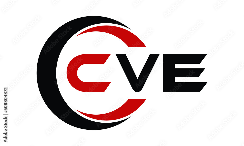 CVE swoosh three letter logo design vector template | monogram logo ...