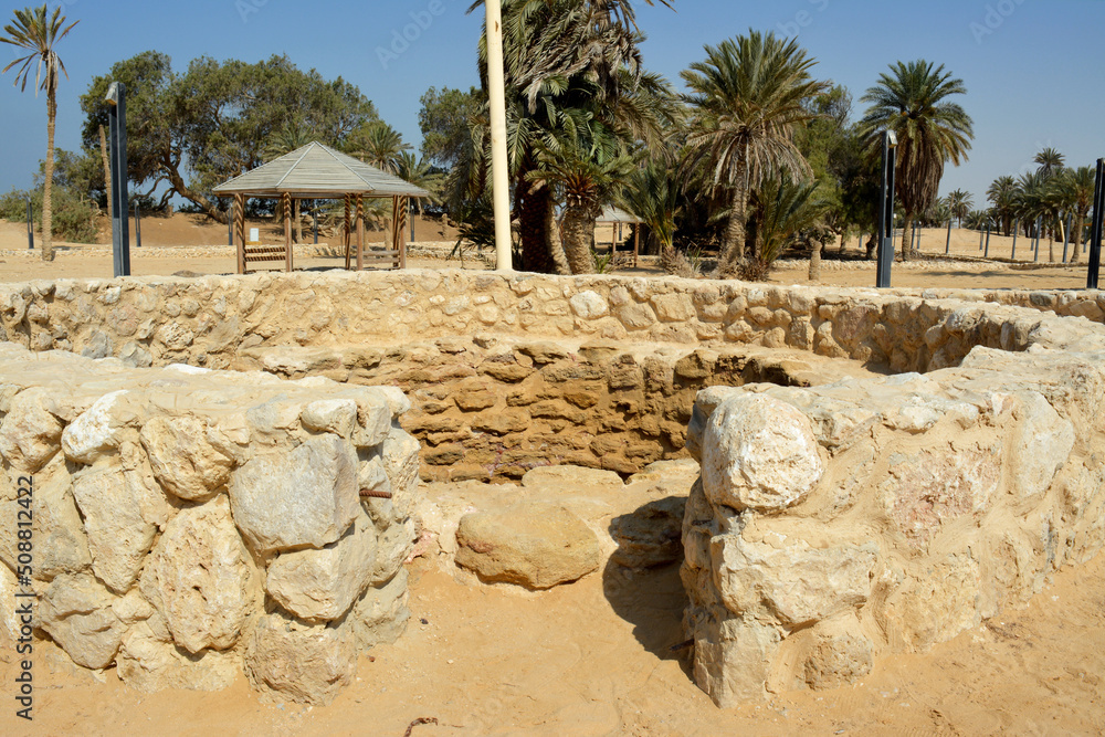 Prophet Moses Springs, Water wells and palms in Sinai Peninsula, Ras ...