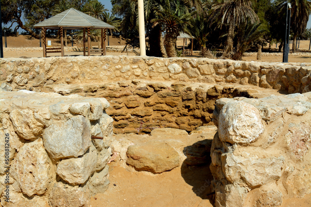 Prophet Moses Springs, Water wells and palms in Sinai Peninsula, Ras ...