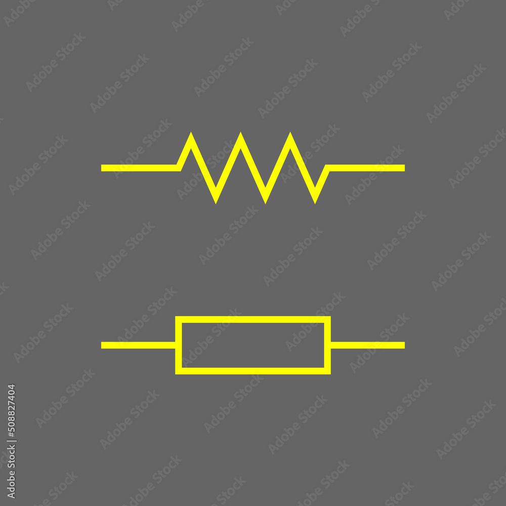 two different symbol of fixed resistor Stock Vector | Adobe Stock