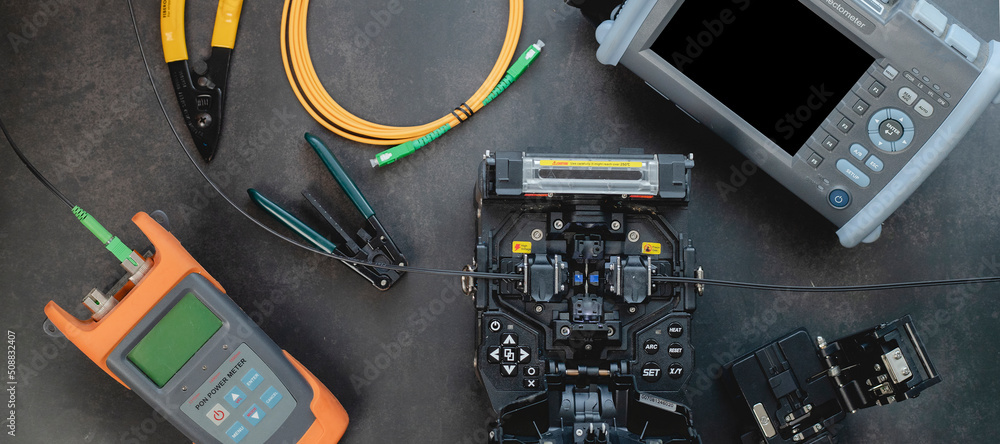 Fusion Splicing Tool, a set of fiber-optic or fiber-optic splicers for ...