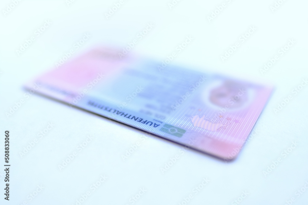 residence permit in Germany, id card, official temporary or permanent ...