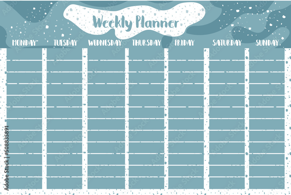 Weekly planner schedule template sheet printable design. To do list for ...