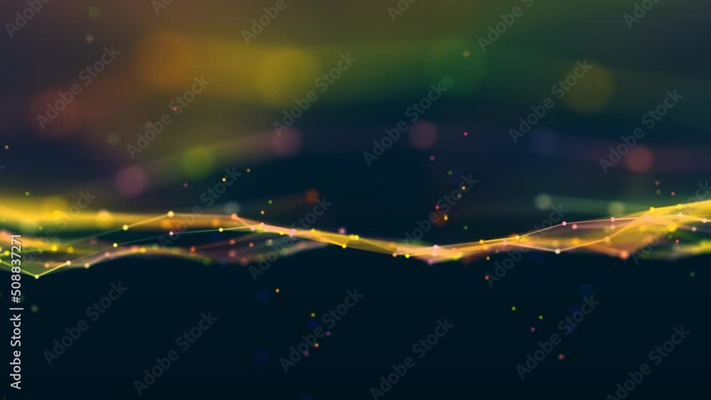 Vídeo do Stock: Animated neon background frame. Moving flow of wave ...