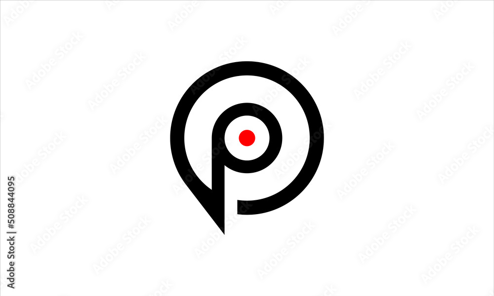 OP logo location point vector Stock Vector | Adobe Stock