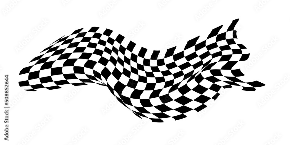 Checkered flag. Signaling on the race track. fabric texture with cubes ...