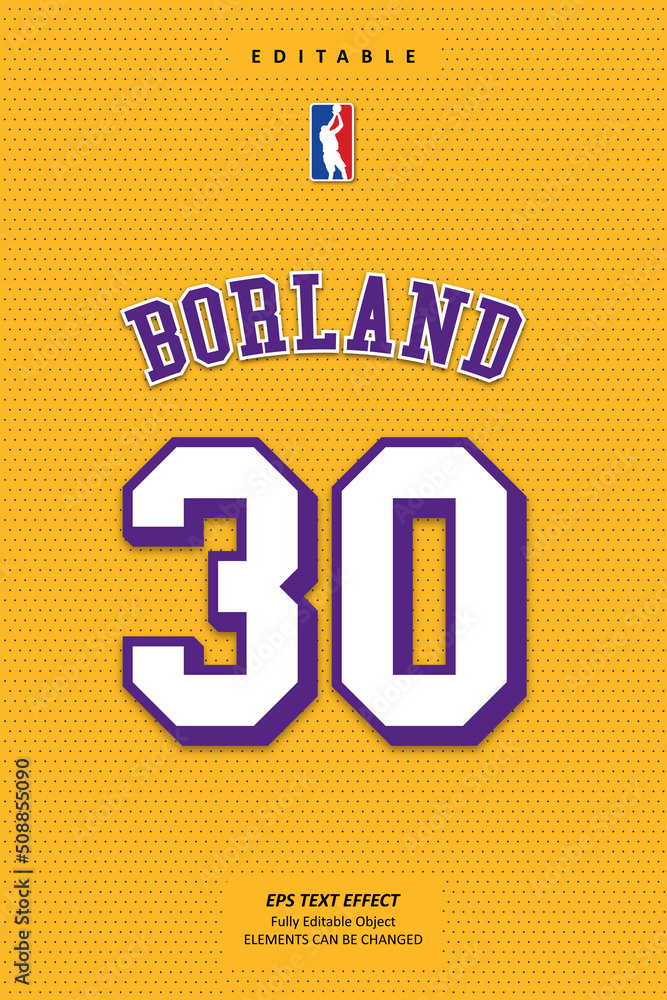 Yellow Jersey number basketball team name printable embroidery text ...