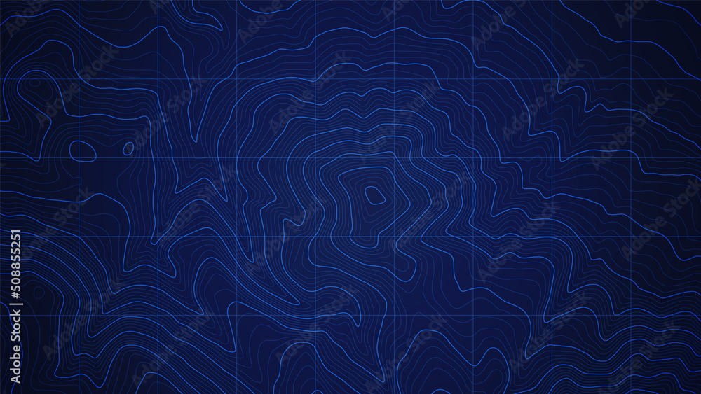 Sea Depth Vector Abstract Topographic Map Conceptual User Interface ...