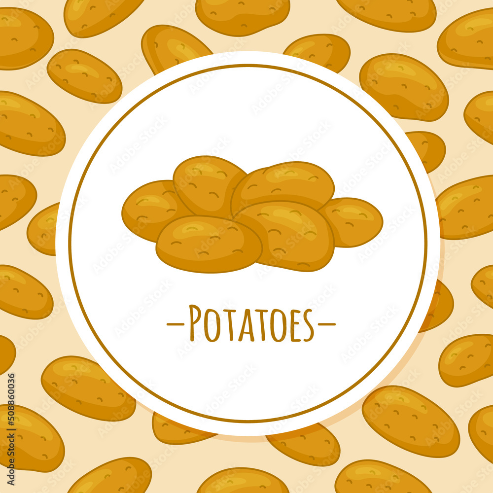 Vector potatoes pattern seamless. Potato drawings, root vegetable ...