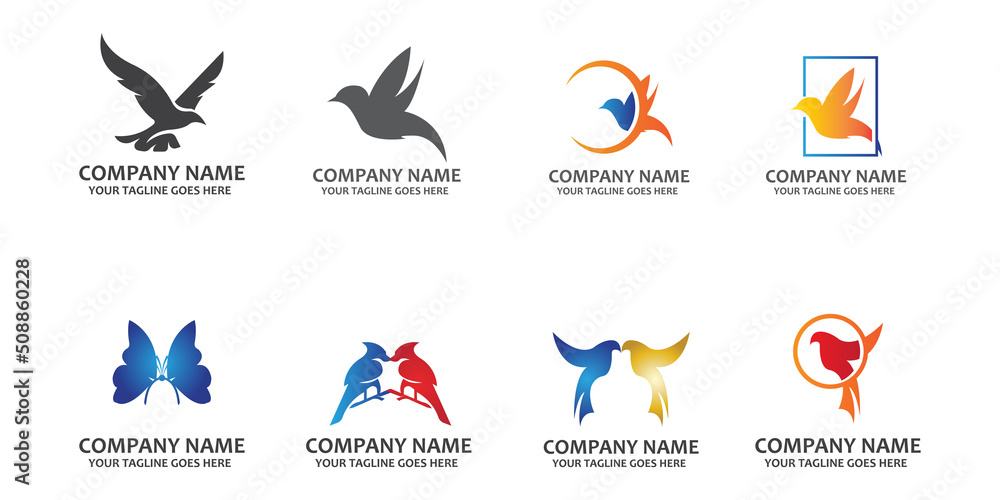 Simple hummingbird symbol vector logo Stock Vector | Adobe Stock
