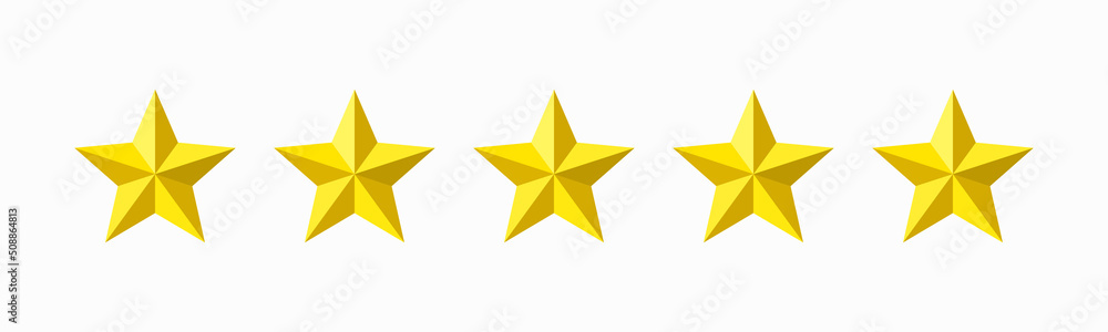 Vecteur Stock Five stars rating icon. Five stars customer product ...