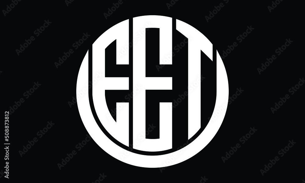 EET shield in circle logo design vector template. monogram logo ...