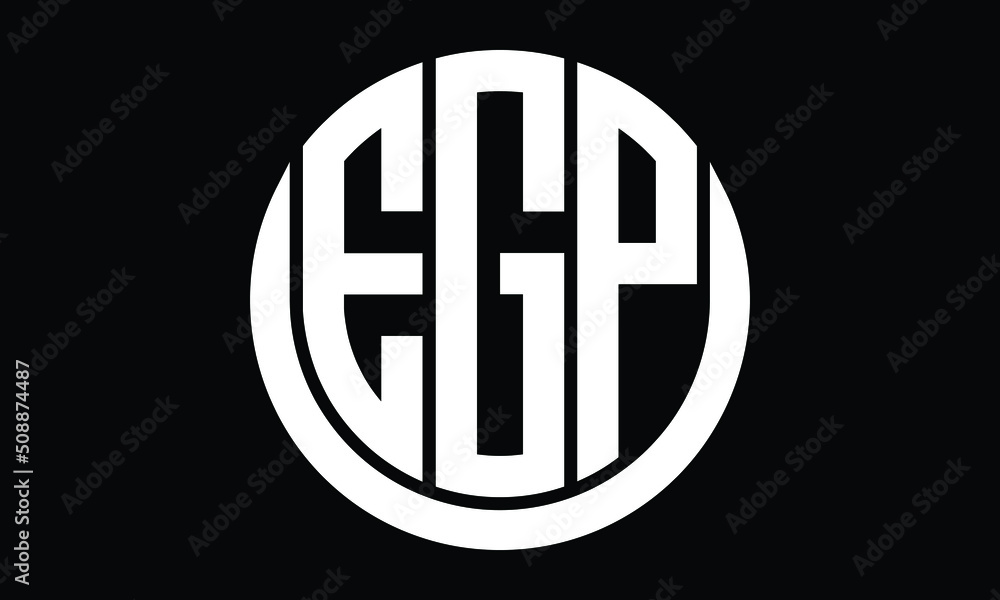 Vecteur Stock EGP shield in circle logo design vector template ...
