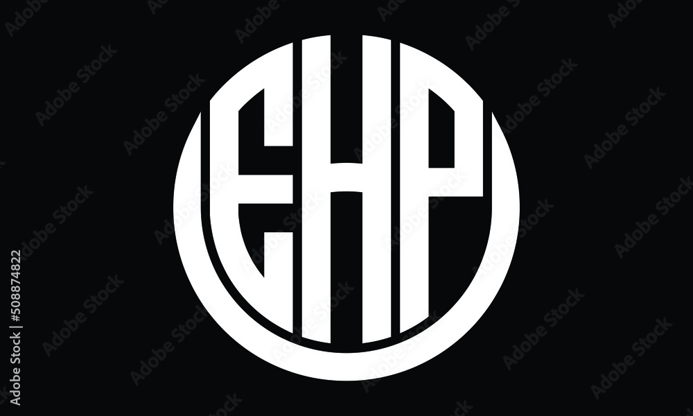 EHP shield in circle logo design vector template. monogram logo ...
