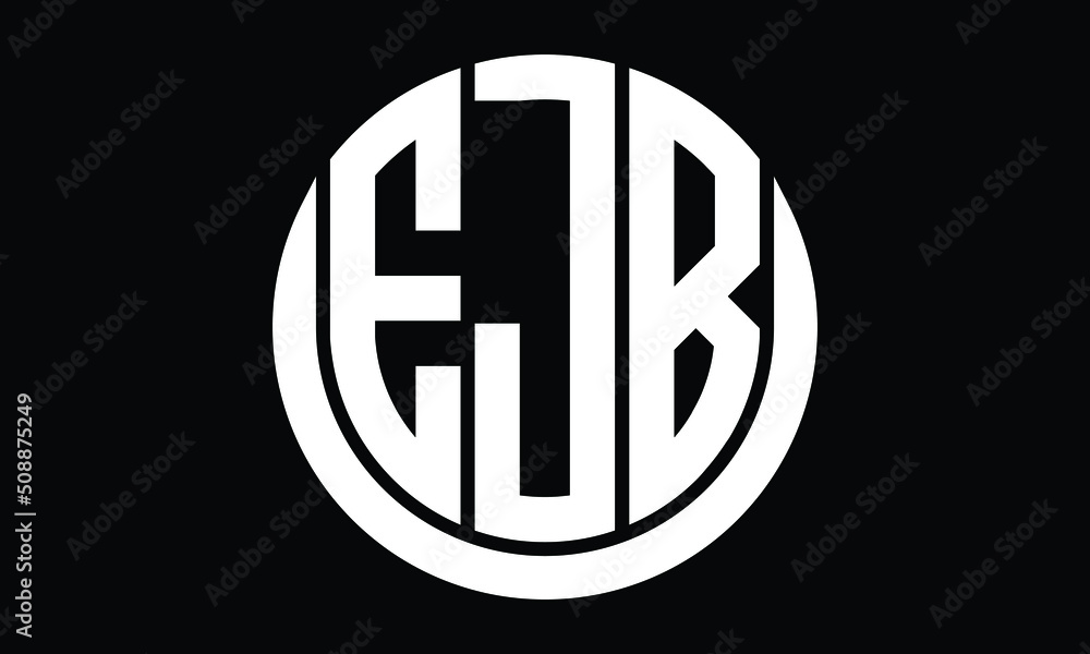EJB shield in circle logo design vector template. monogram logo ...