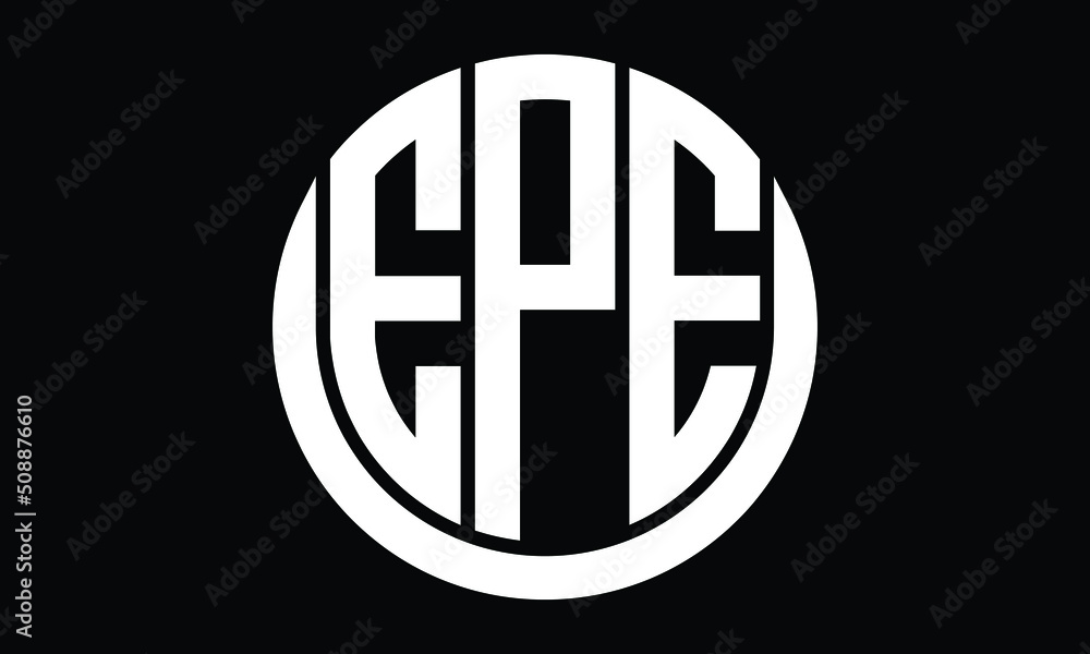 EPE shield in circle logo design vector template. monogram logo ...