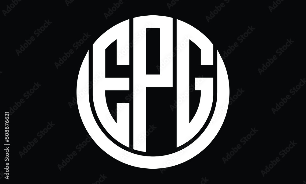 EPG shield in circle logo design vector template. monogram logo ...