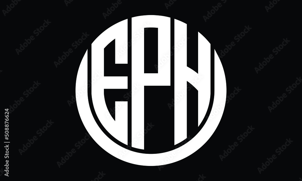 EPH shield in circle logo design vector template. monogram logo ...