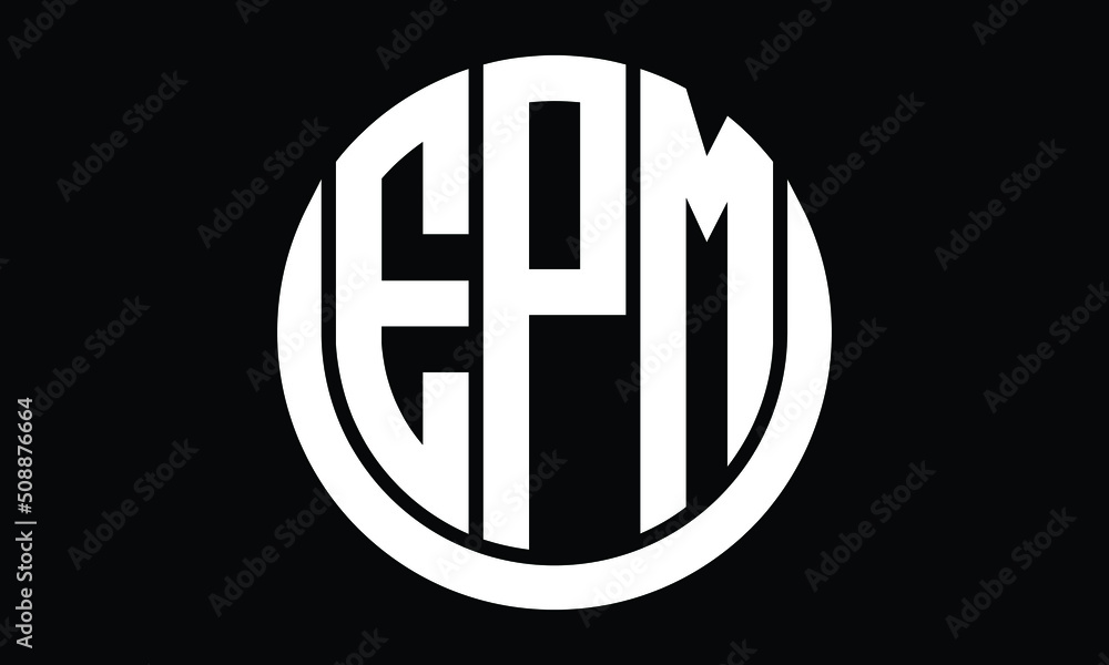 EPM shield in circle logo design vector template. monogram logo ...