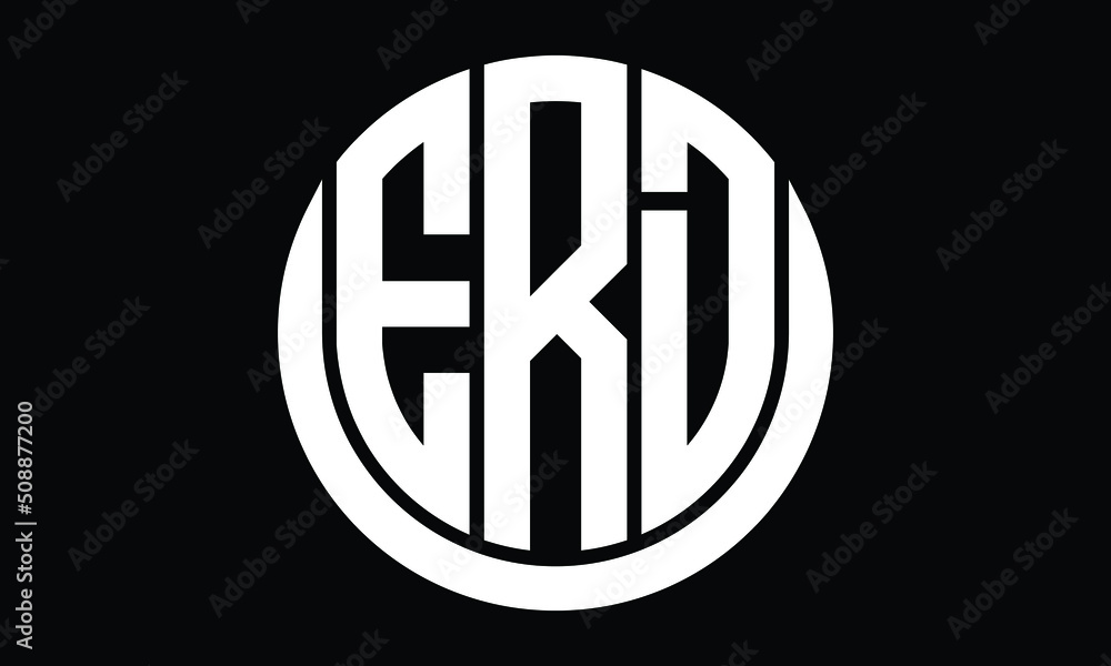 ERD shield in circle logo design vector template. monogram logo ...