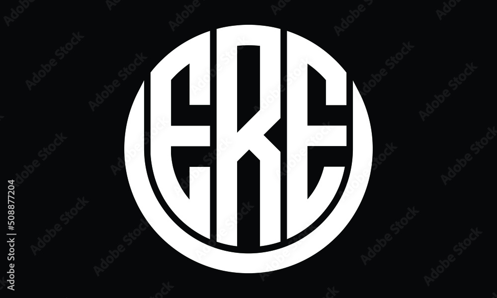 ERE shield in circle logo design vector template. monogram logo ...