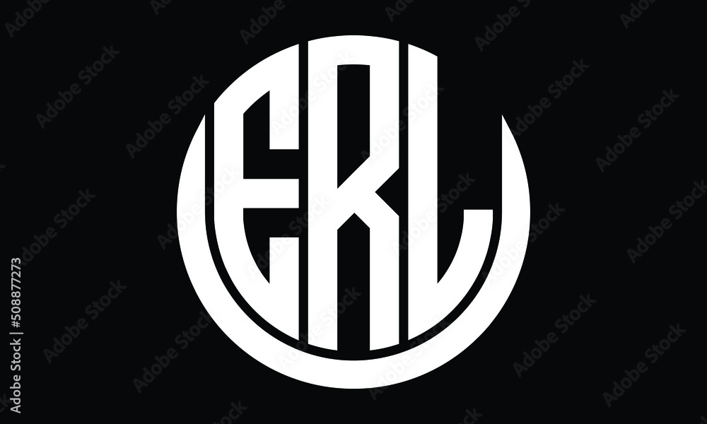 ERL shield in circle logo design vector template. monogram logo ...